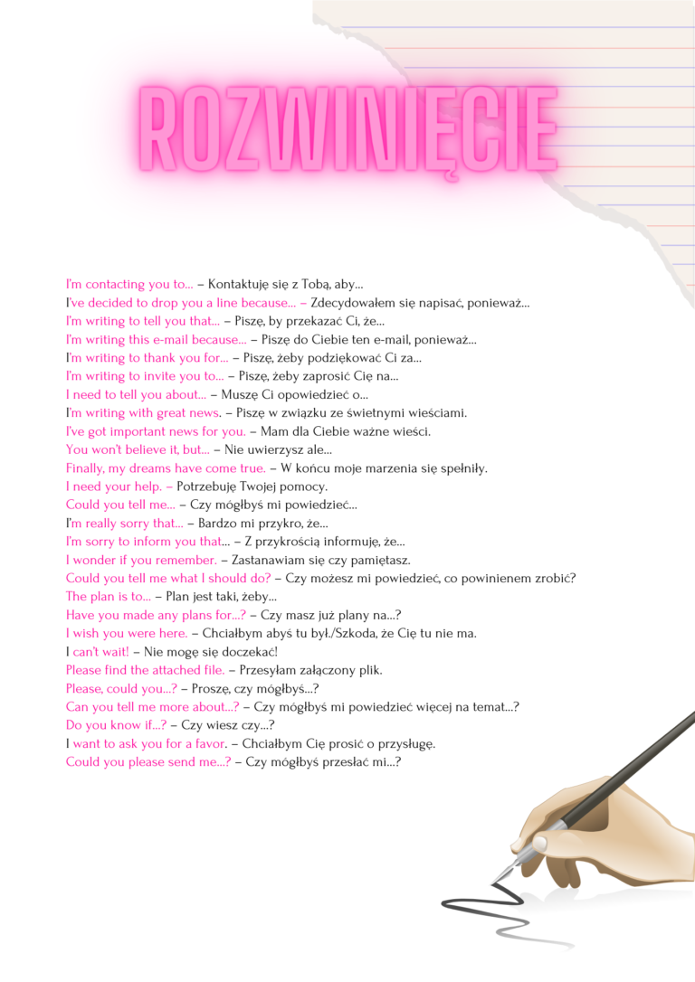 Email - jak go napisać na egzaminie? Przydatne zwroty ...